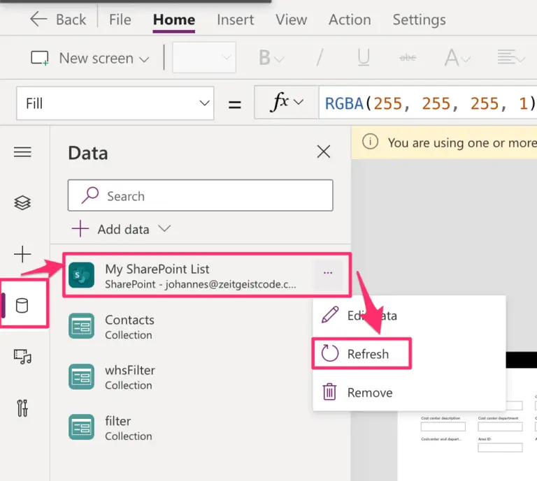 How To Refresh A Data Source In PowerApps Step by Step