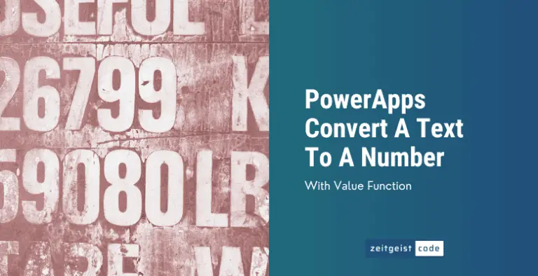 PowerApps: Convert Text To Number | Value Function Explained
