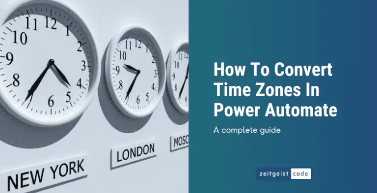 How To Convert Time Zones In Power Automate
