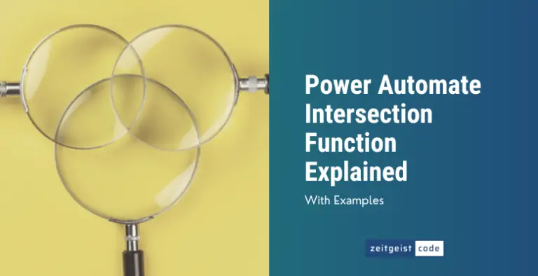Power Automate Intersection Function Explained