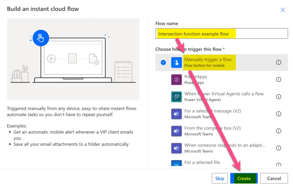 Power Automate Intersection Function Explained