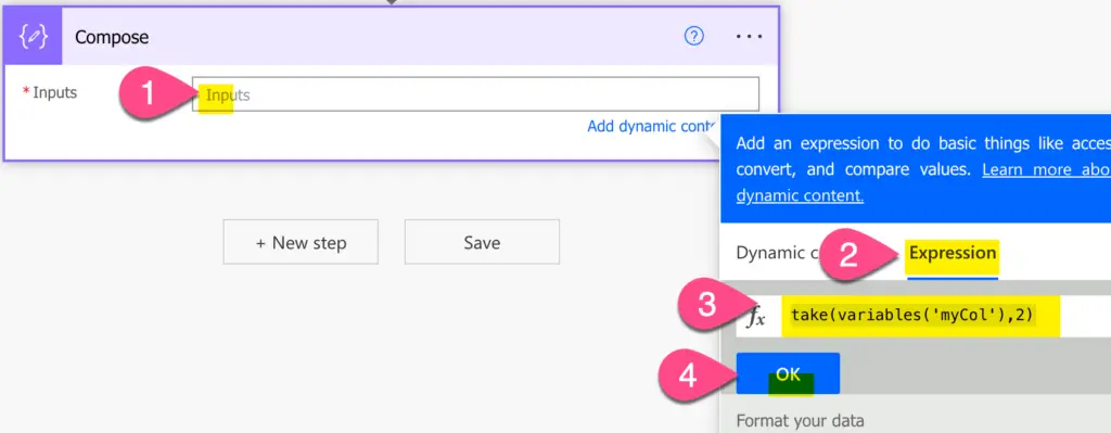 Power Automate Take Function Explained